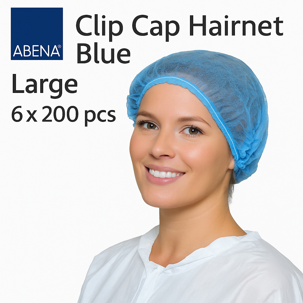 Abena Clip Cap Gorro Azul – 6 x 200 uds | Certificado CE y Apto para ...