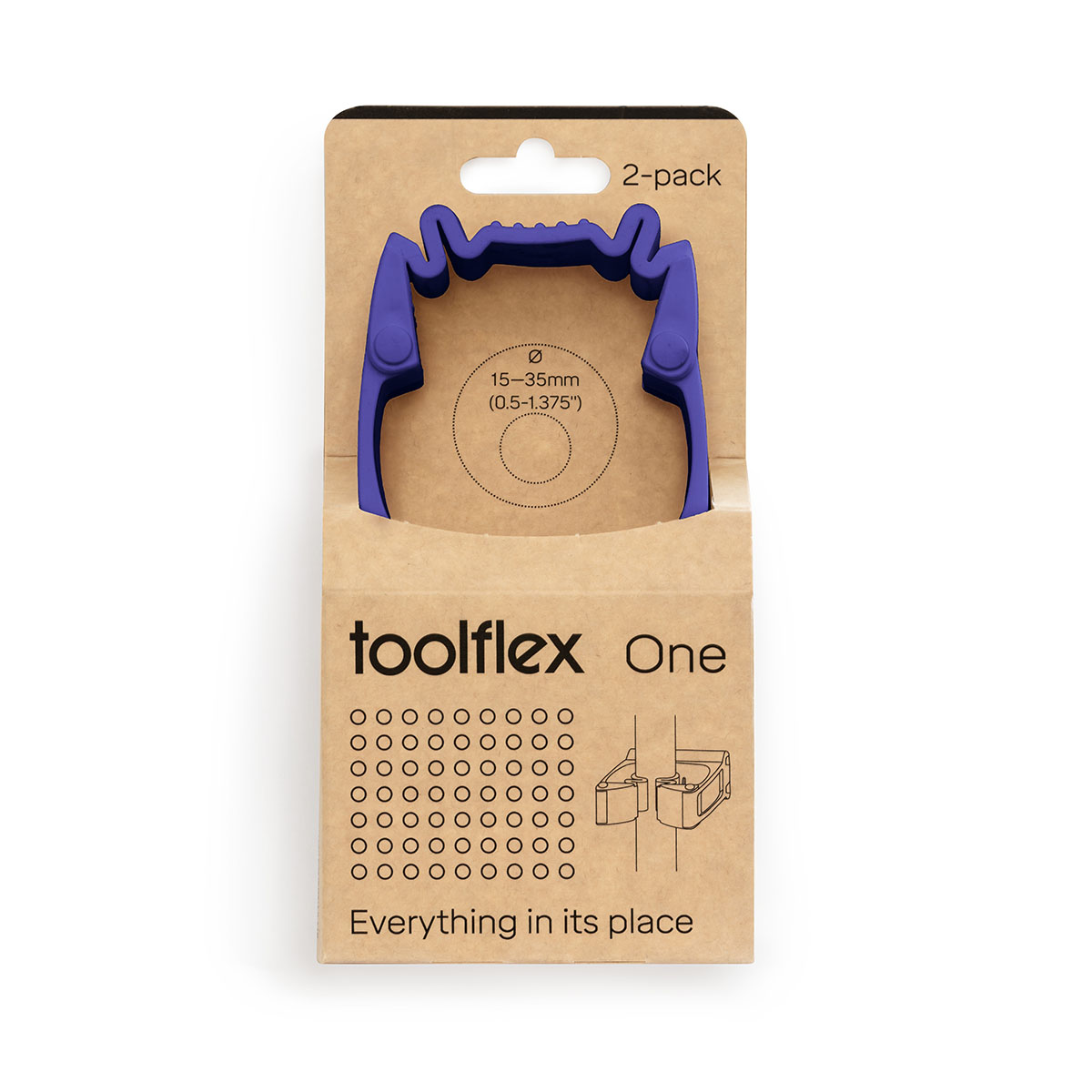 Toolflex One Holder with Wall Adapter 2-Pack - Versatile & Hygienic ...